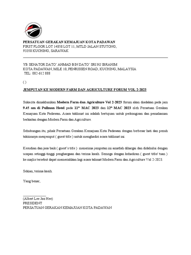 Format Surat Jemputan | PDF