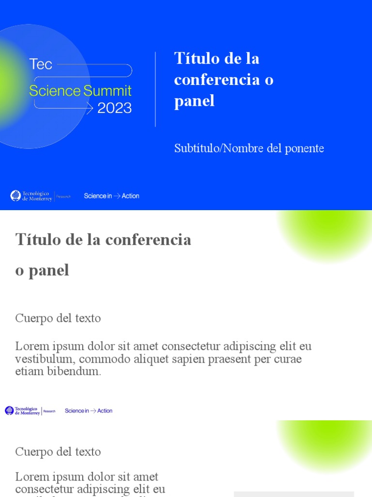 Plantilla para Presentación SUMMIT-General | PDF
