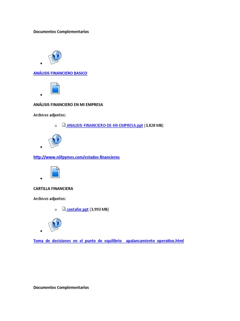 Documentos Complementarios | PDF