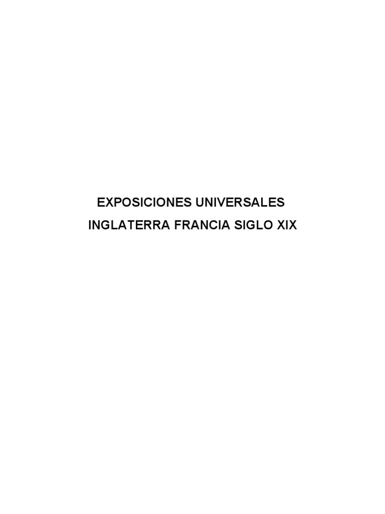 Exposiciones Universales | PDF | Revolución industrial | Science