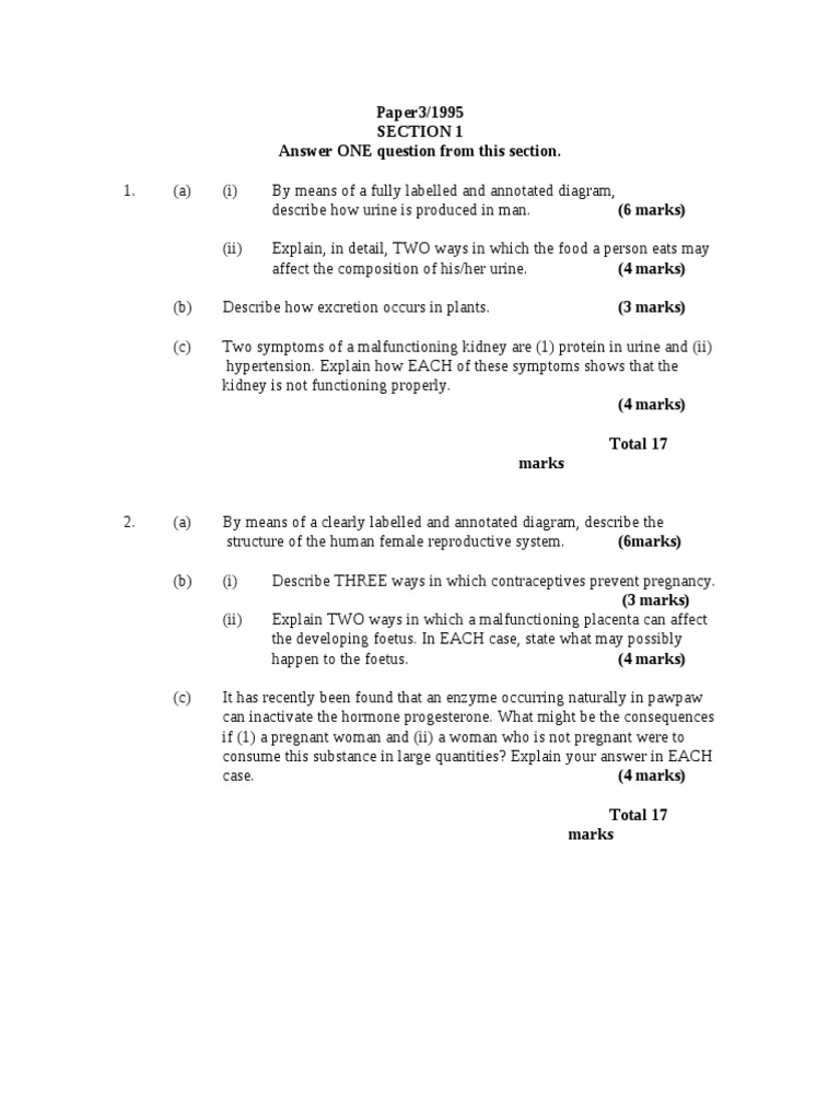 Bio Paper3 1995 | PDF | Genotype | Pregnancy