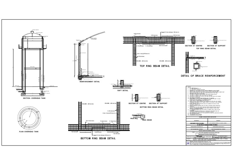 Section at Support Section at Centre Top Ring Beam Detail | PDF ...