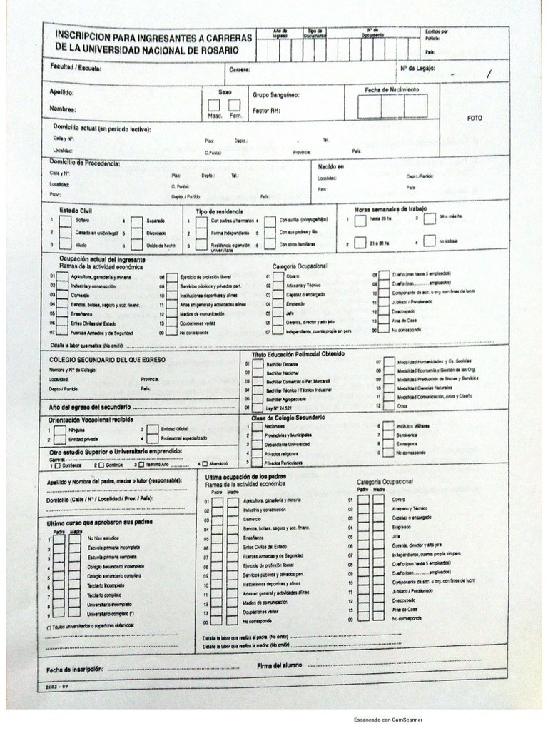 Formulario Sur 1 | PDF