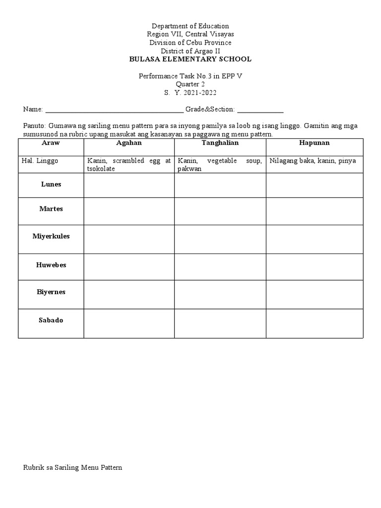 Bulasa Elementary School | PDF