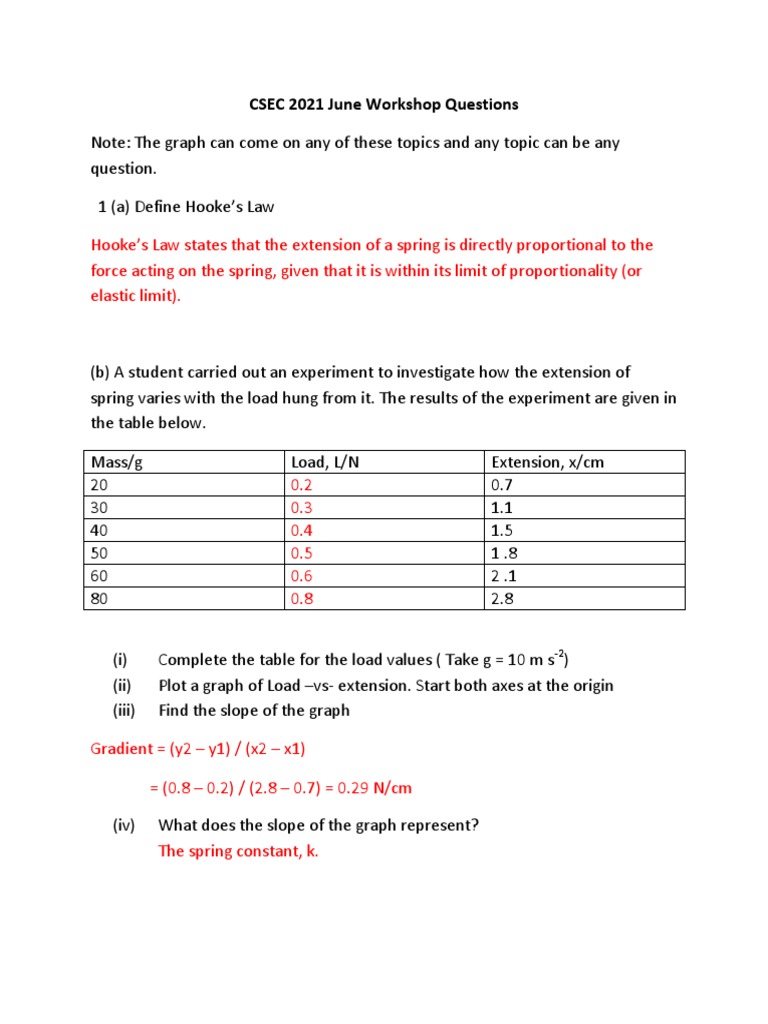CSEC 2021 Physics Workshop Questions | PDF | Radioactive Decay | Atoms