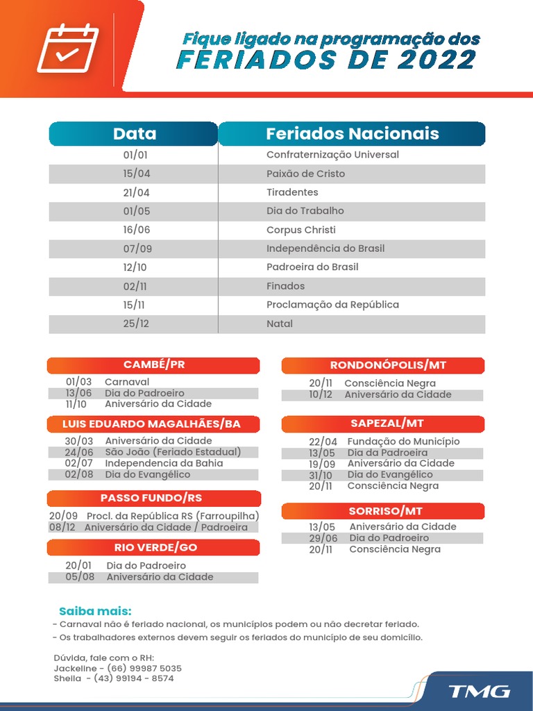 Comunicado Feriados | PDF