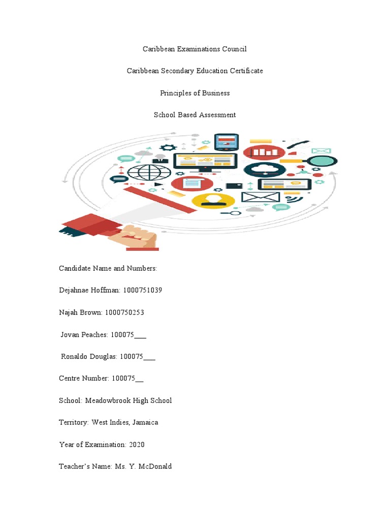 Caribbean Examinations Council - POB | PDF | Marketing | Sales
