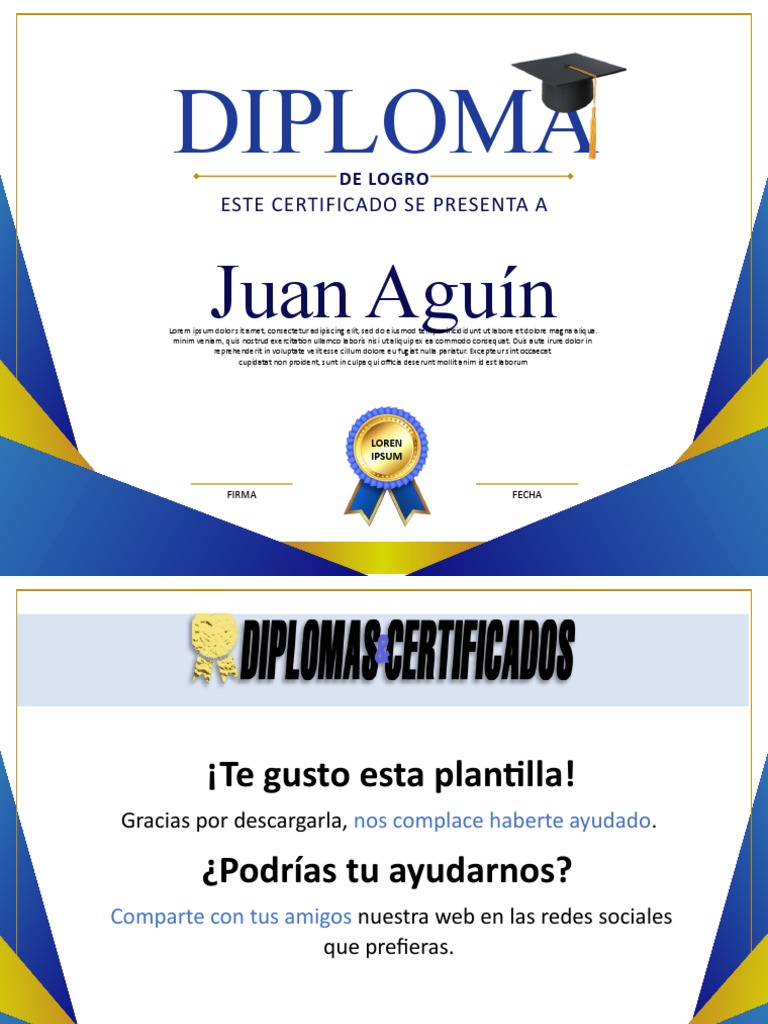 Plantilla de Diploma de Graduación | PDF