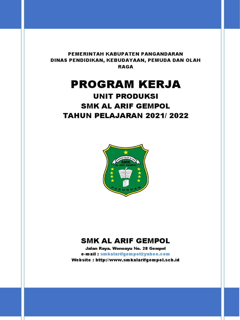 Halaman Judul Program Kerja | PDF