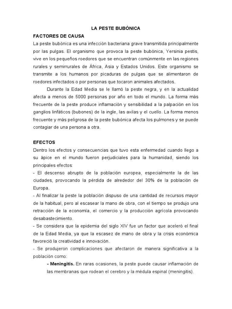 La Peste Bubónica y El Colera | PDF | Cólera | Diarrea