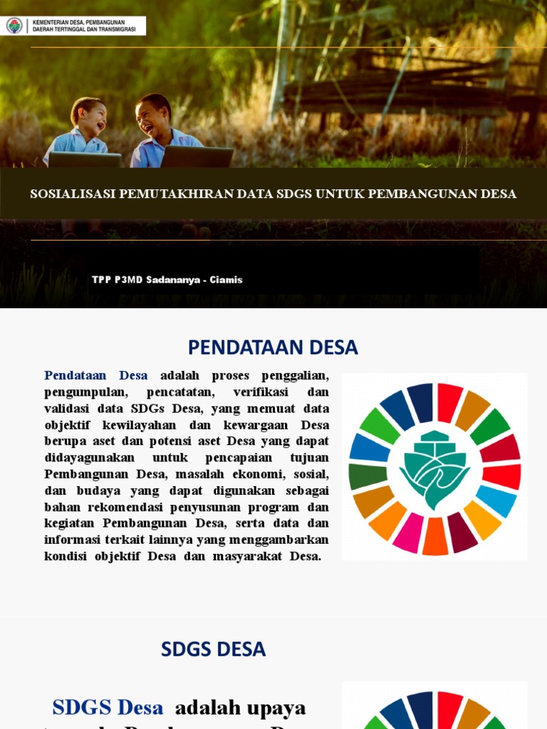 Maeri Sosialisasi Pemutakhiran Data SDGS | PDF
