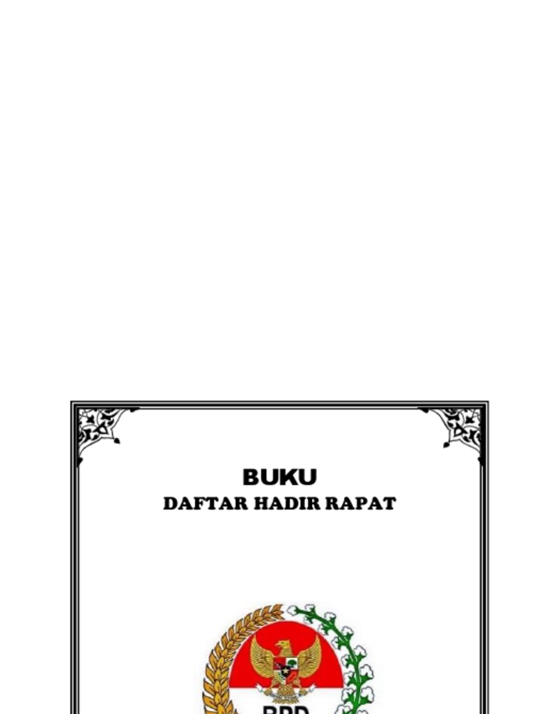 Cover Buku Daftar Hadir Rapat BPD 2022 | PDF