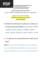 Personajes de la película "Campeones" | PDF