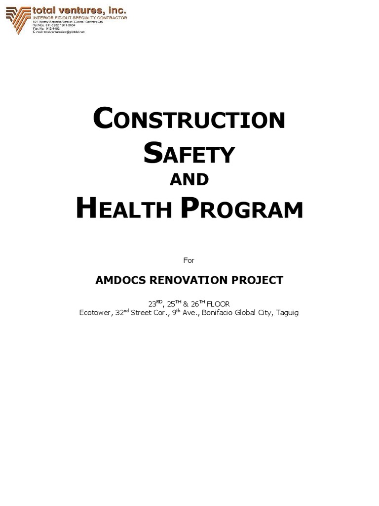 Contruction Safety and Health Program - Amdocs | PDF | Occupational Safety And Health | Waste