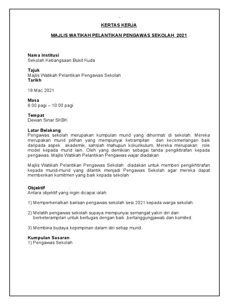 Kertas Kerja Pengawas | PDF Kertas Kerja Pengawas | PDF