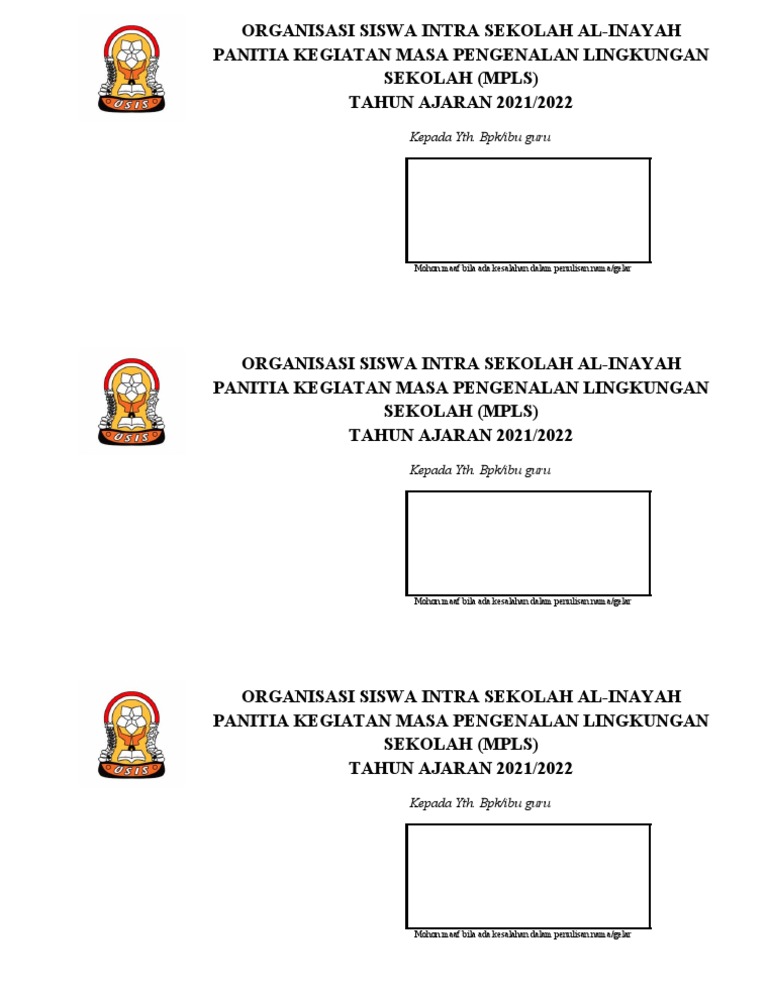 Amplop Osis MPLS by Mass Ilham | PDF