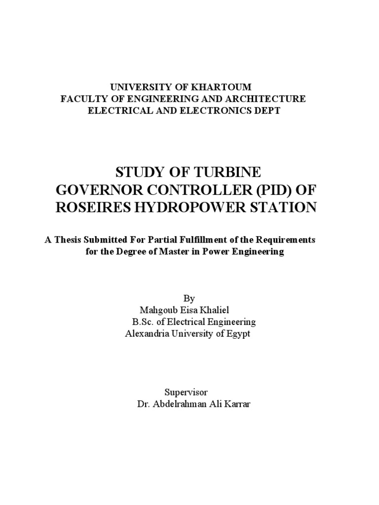 Governor | PDF | Matlab | Electric Generator