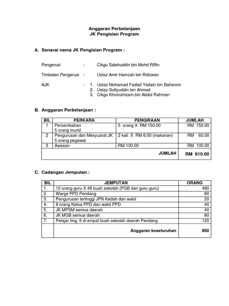 JK PENGISIAN PROGRAMoiii | PDF