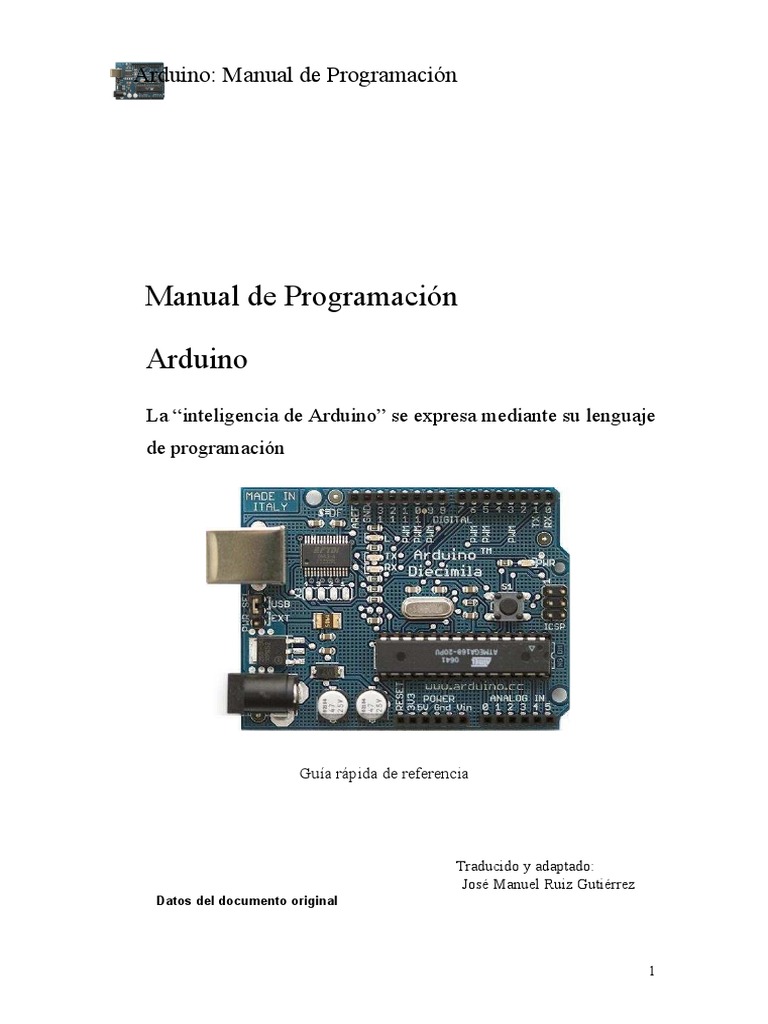 Manual Programacion Arduino | PDF | Programa de computadora | Programación Manual Programacion Arduino | PDF | Programa de computadora | Programación