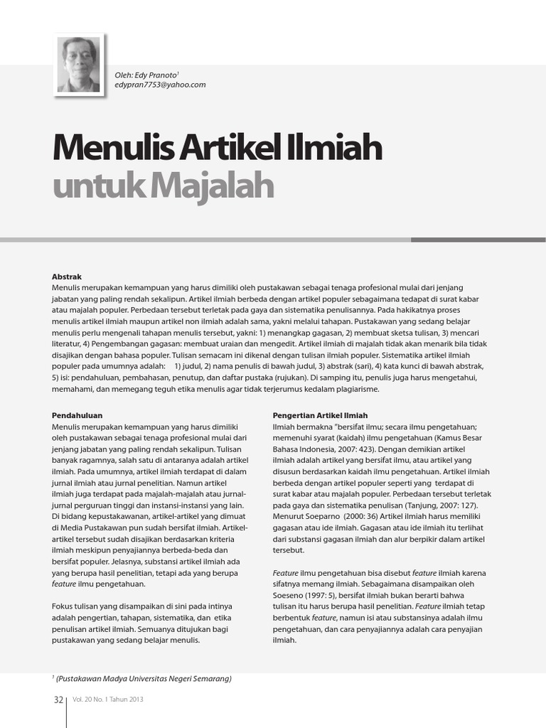 Cara Menulis Artikel Ilmiah | PDF