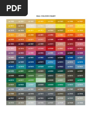 RAL Color Chart Paint Color Chart, Ral Color Chart, Ral, 40% OFF