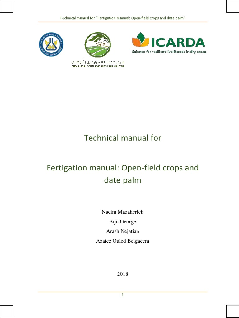 Optimizing Fertigation Systems for Open-Field Crops and Date Palms ...