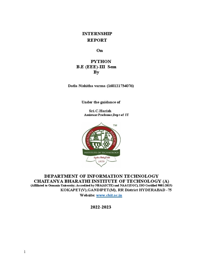 internship-REPORT Python | PDF | Class (Computer Programming) | Inheritance (Object Oriented ...