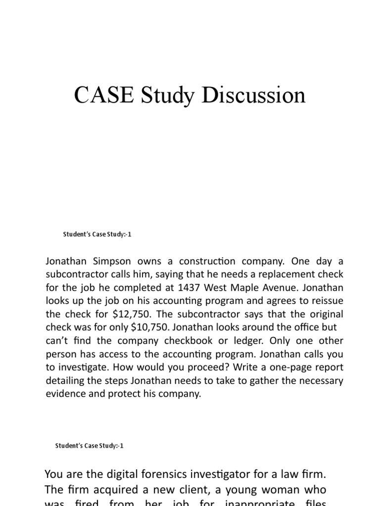 CASE Study Discussion | PDF