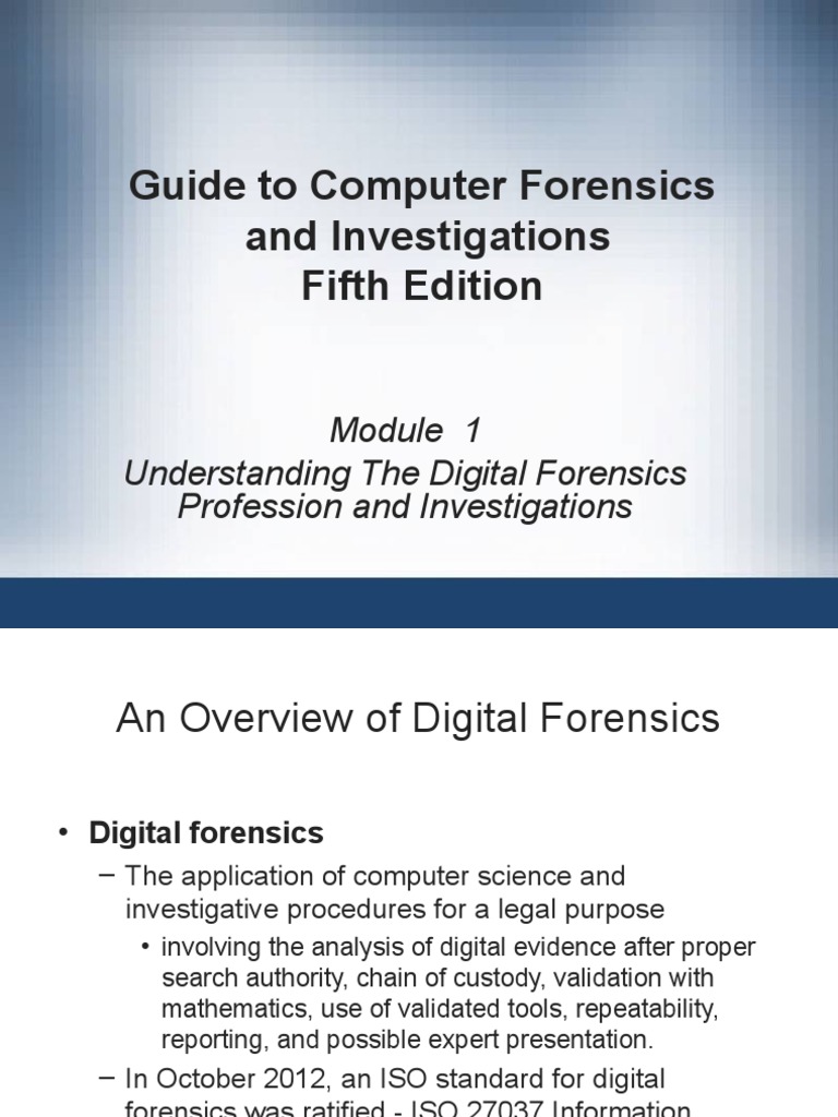 Guide To Computer Forensics and Investigations Fifth Edition | PDF | Computer Forensics ...