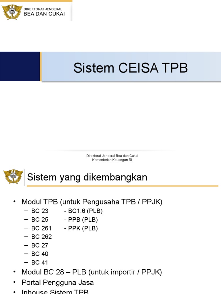 Slide Presentasi Ceisa TPB Eksternal | PDF