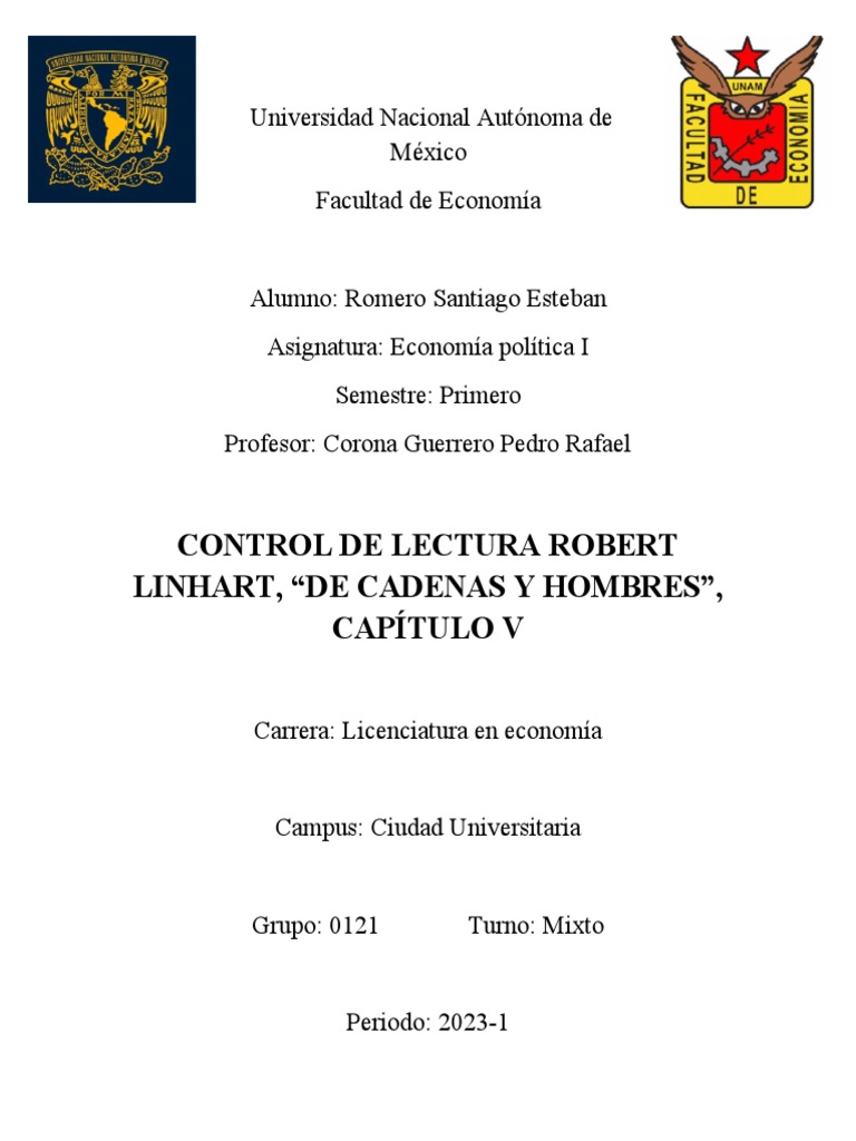 Control Lect. Cadenas y Hombres Cap. 5 | PDF | Historia