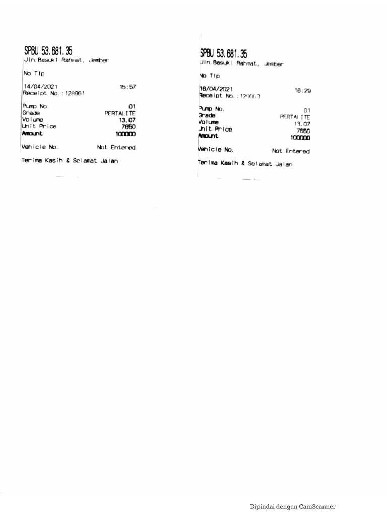 Lampiran - Nota BBM | PDF