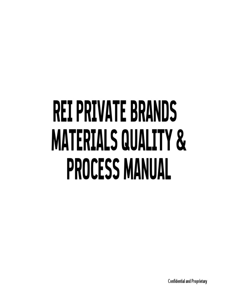 REI Fabric Quality Process Manual | PDF | Knitting | Dyeing