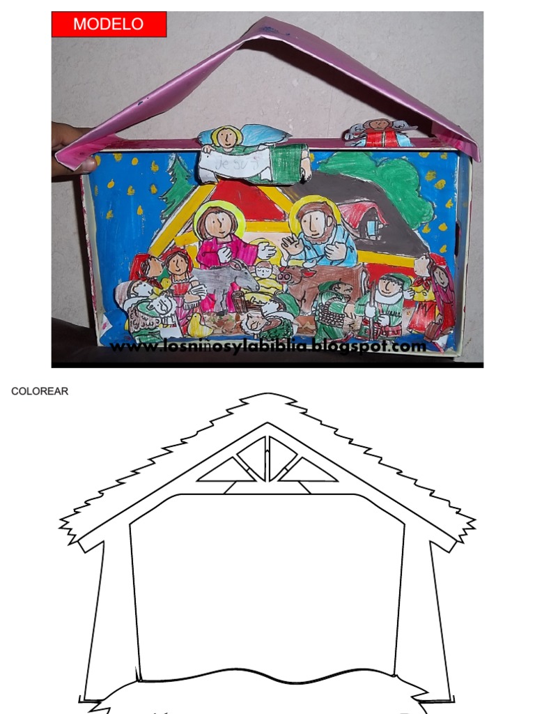 4 Plantilla Pesebre Modelo 4 | PDF