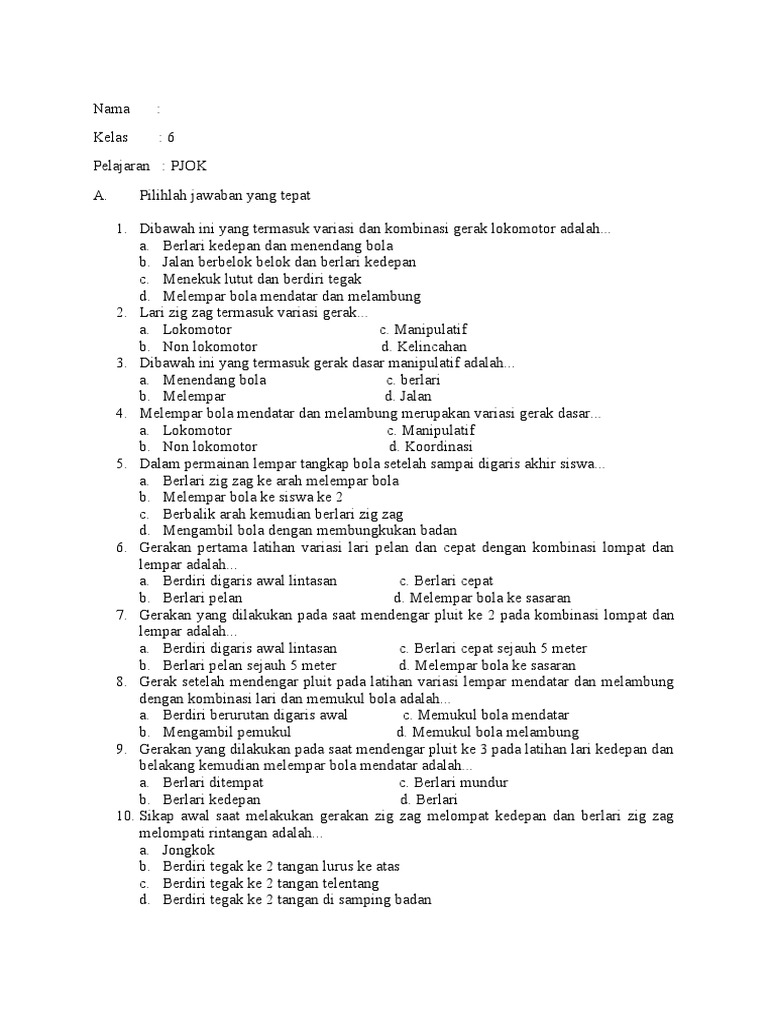 Pjok Kls 6 | PDF