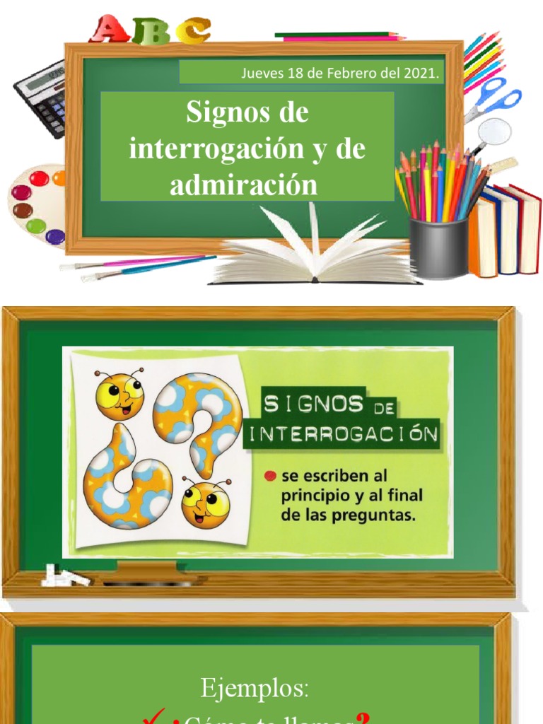 Clase Virtual Signos de Interrogacion y Admiracion. | PDF