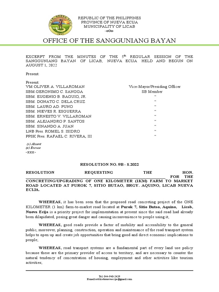 Resolution No. 9b - S. 2022 | PDF | Economies