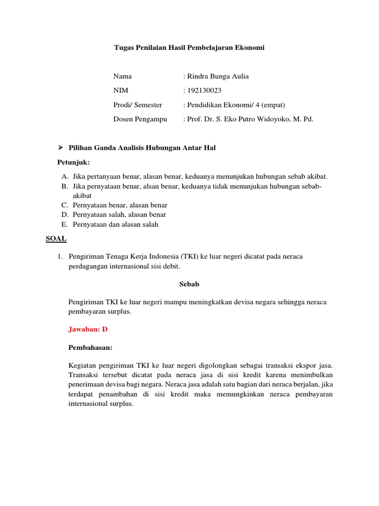 Rindra Bunga Aulia - PHB Individu | PDF | Bisnis | Pengelolaan Keuangan ...