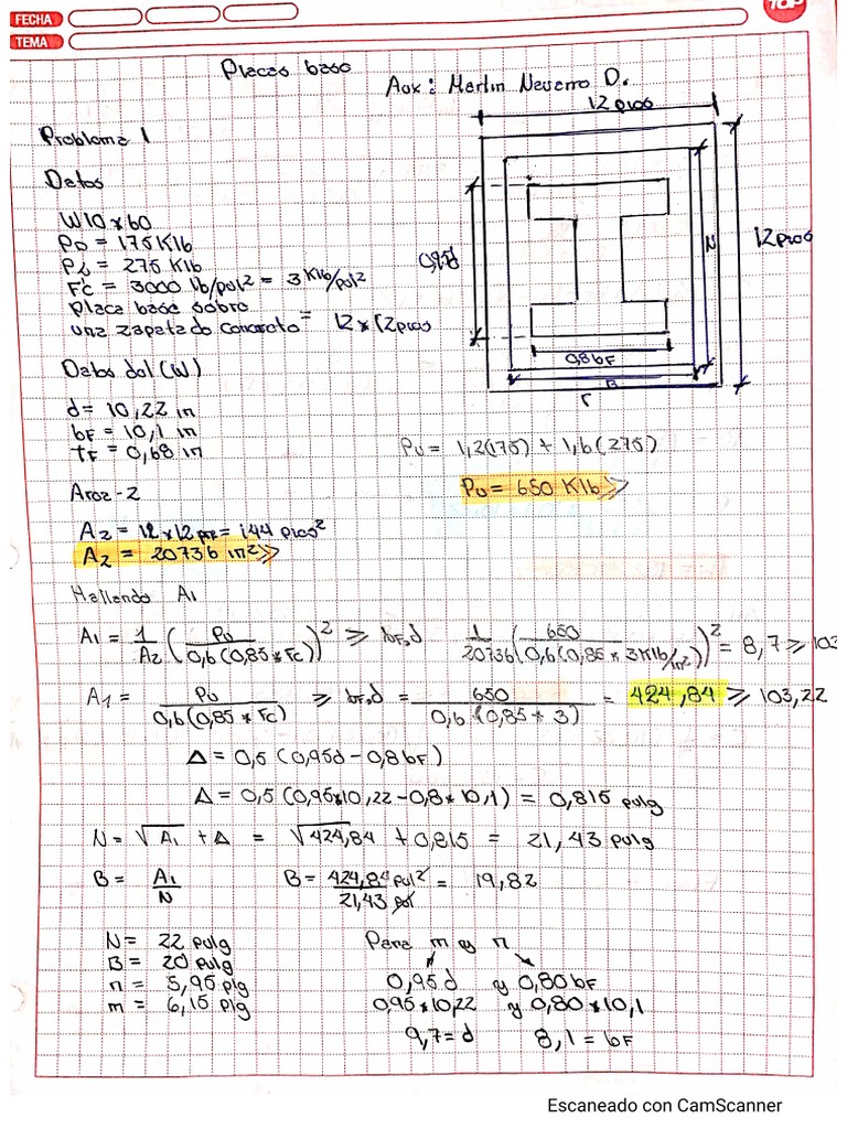 Ejercicio Placa Base... | PDF