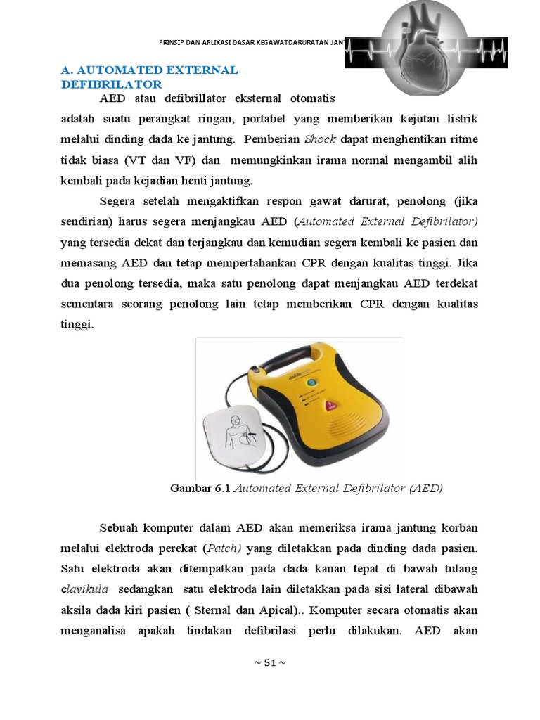 Panduan Penggunaan AED | PDF