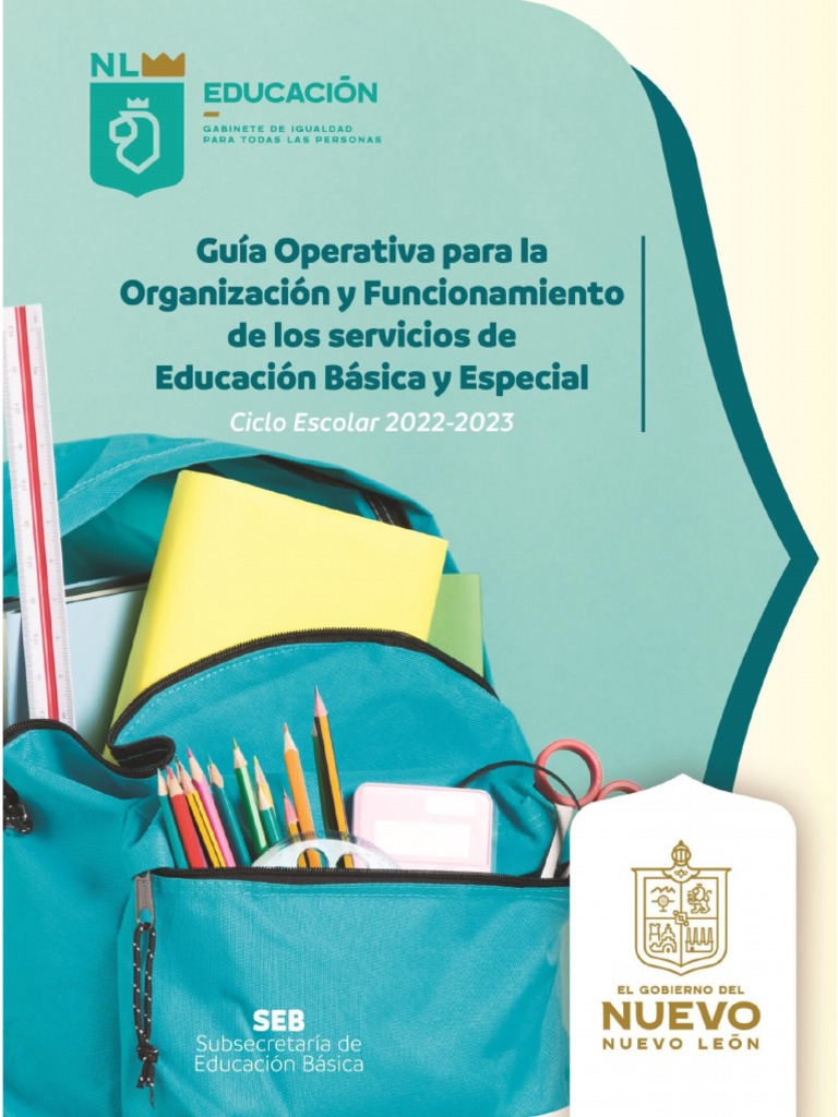 Guía Operativa para La Organización y Funcionamiento de Los Servicios de Educación Básica y ...
