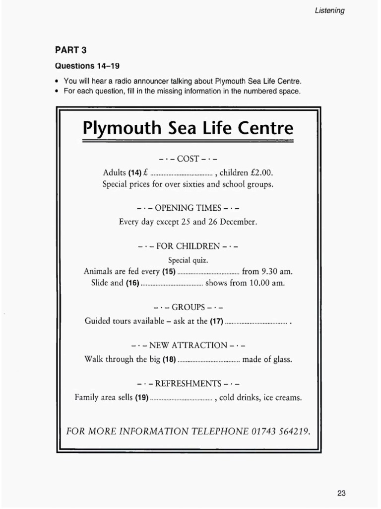 Pet 3 - Listening | PDF