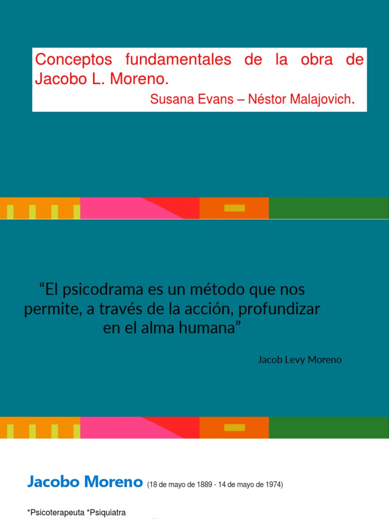 Material Didáctico Conceptos Fundamentales de La Obra de J. L. Moreno ...