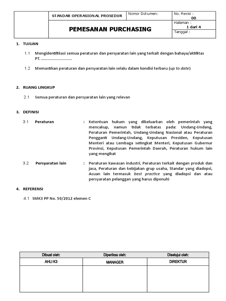SOP 02 SOP Identifikasi Peraturan | PDF