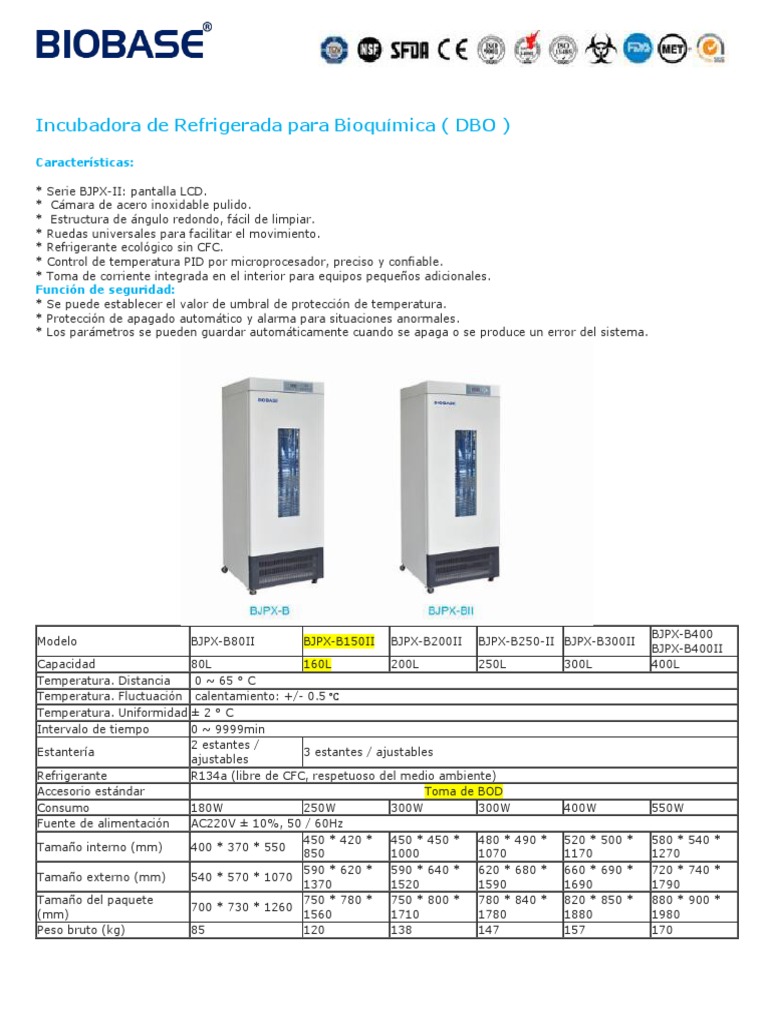 Incubadora Dbo - Biobase | PDF