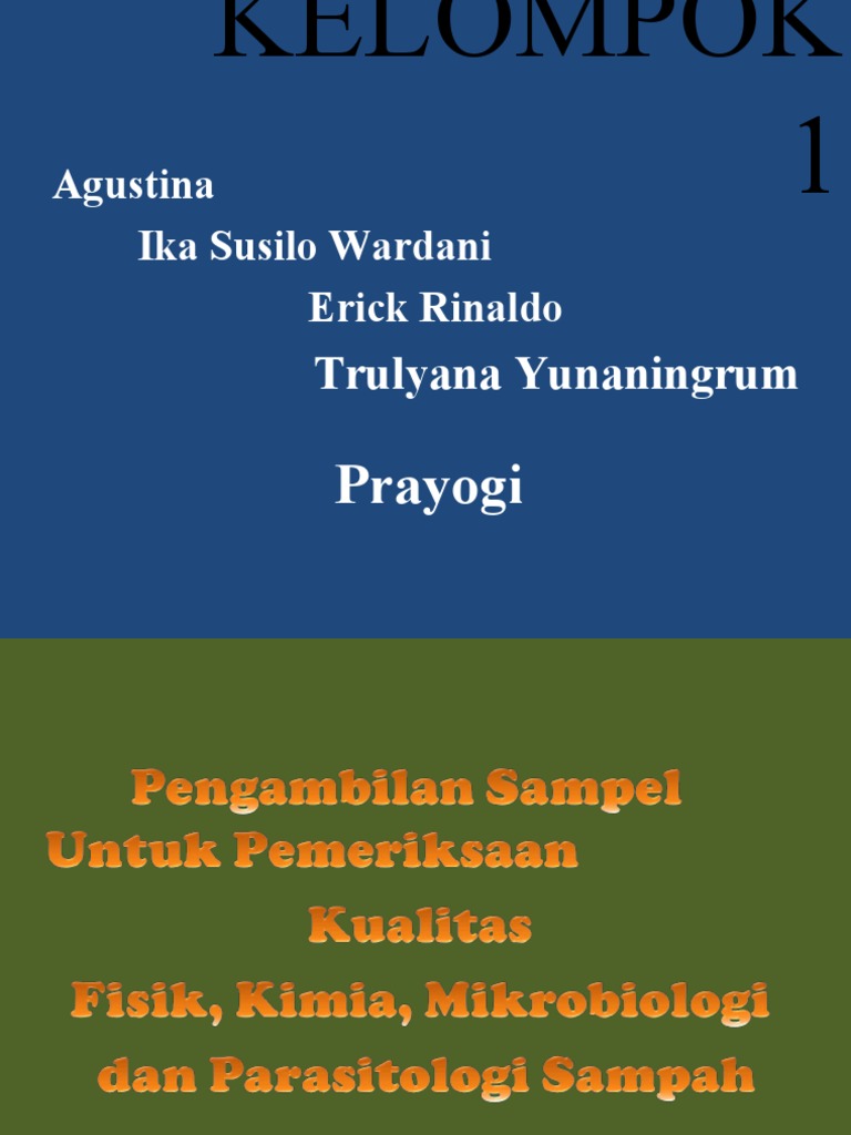 KELOMPOK 1 PENYEHATAN TANAH DAN PENGELOLAAN SAMPAH A Tina | PDF | Sains & Matematika