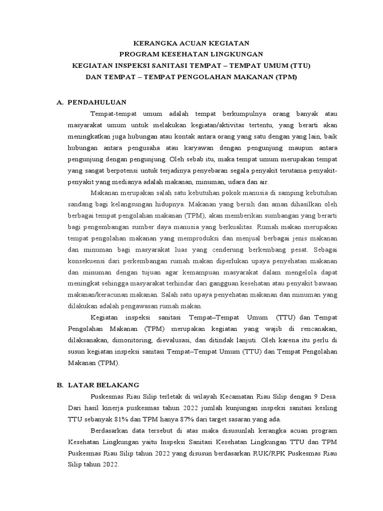 KAK IKL TTU Dan TPM | PDF