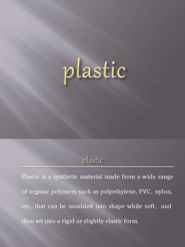 Plastics | PDF | Plastic | Polymers