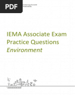 IEMA New Associate Exam Practice Questions (Environment) | PDF ...