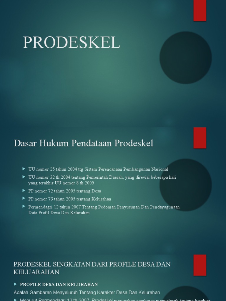 PRODESKEL, Perangkat Desa | PDF